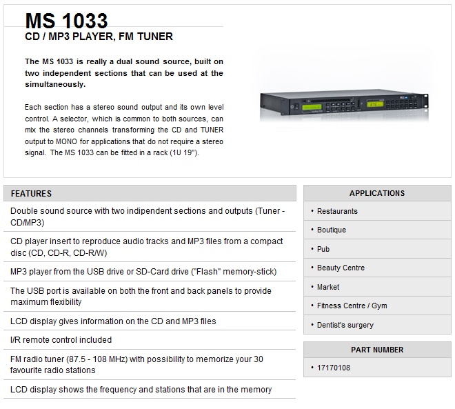 RCF MS 1033 | 뮤플