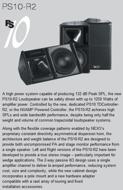 [신제품] NEXO PS10,15 - R2스피커 RS15,18 서브우퍼 | 뮤플