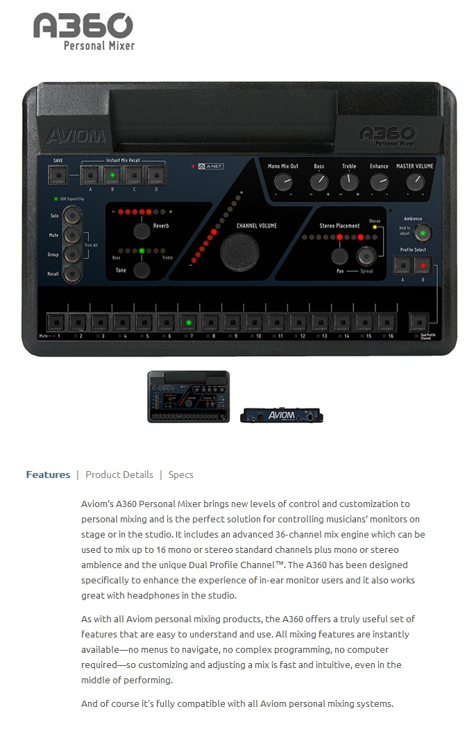 [신제품] Aviom’s A360 Personal Mixer | 뮤플